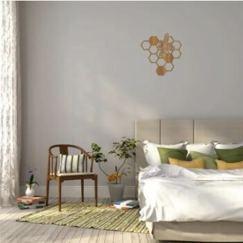 Tableau - Abeille Alvéoles Ruche - Pomme des Bois